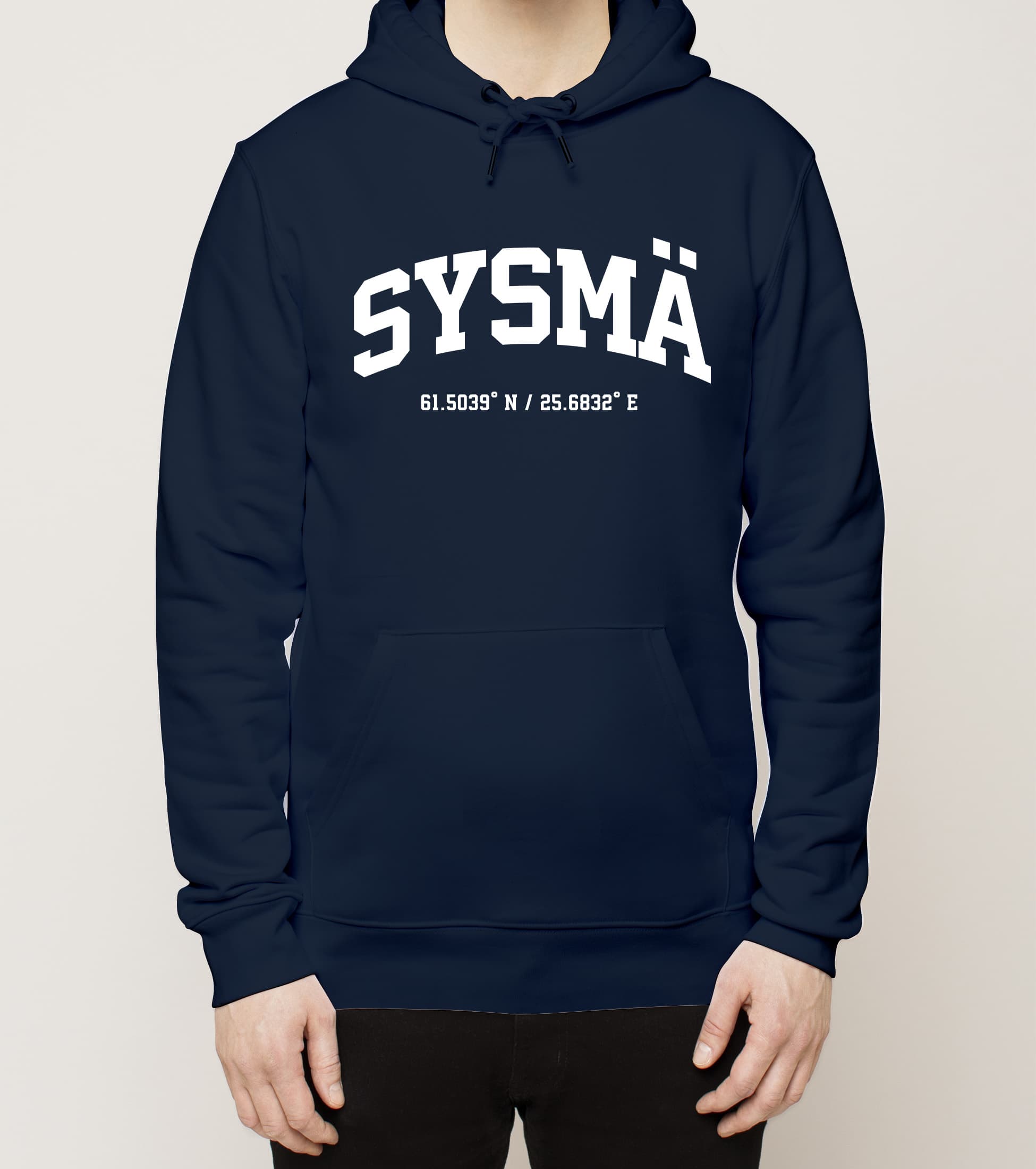 Sysmä - Sysmä, Koordinaatit, huppari - Kaupunkipaidat